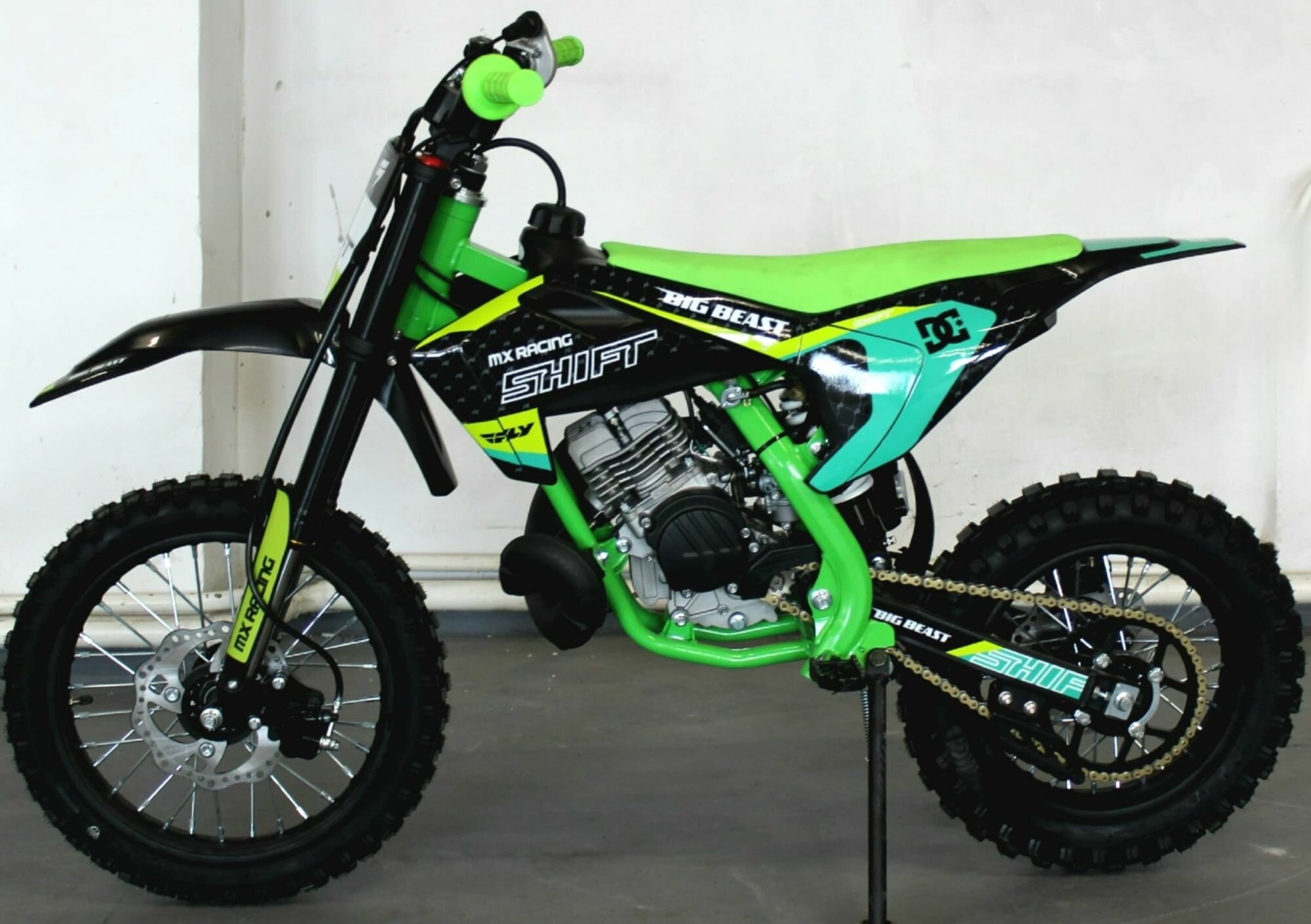 Питбайк Racer TM Pitbike 50сс, зеленый 14/12 (в заводской упаковке 2-такта)