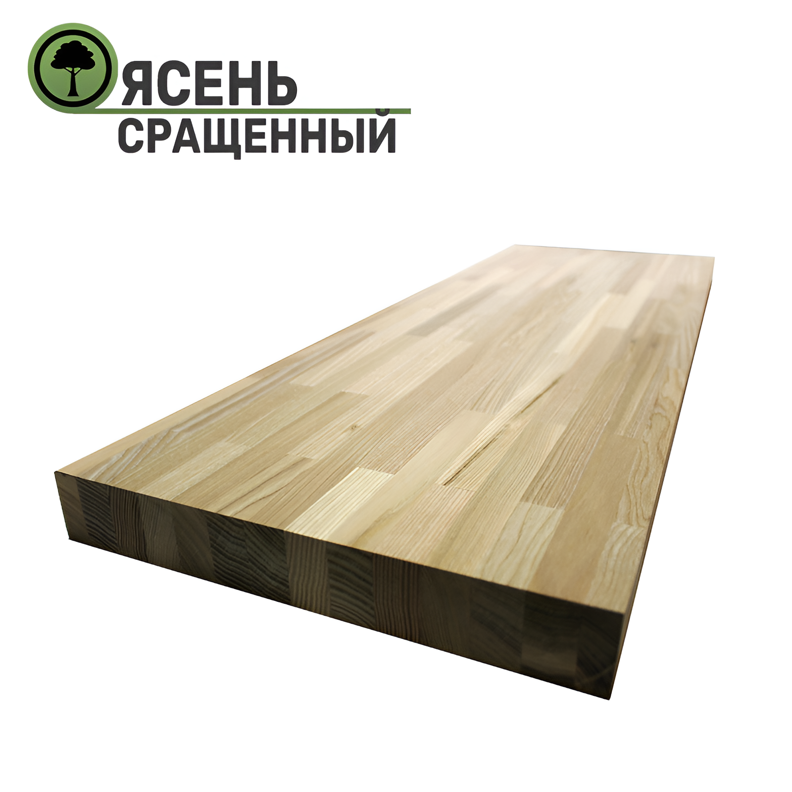 Столешница для кухни клееввая из массива дерева Ясень 500х600x20мм сращенный (паркетная склейка)
