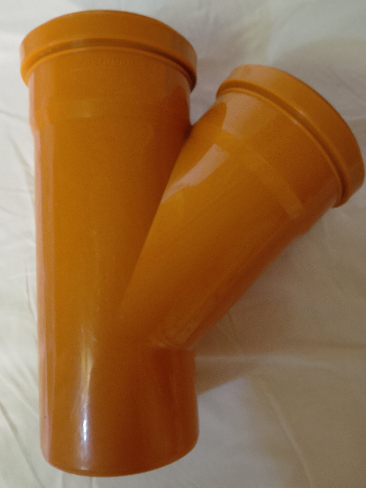 Тройник наружный, 110х110 мм, рыжего цвета, угол 45°