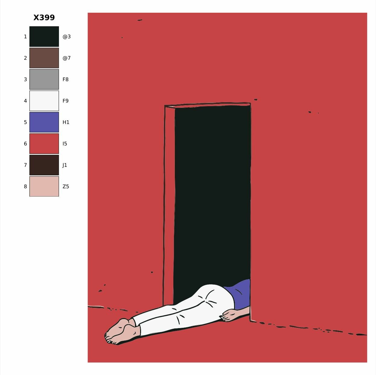 Картина по номерам X-399 "Вперед в темноту" 40х50