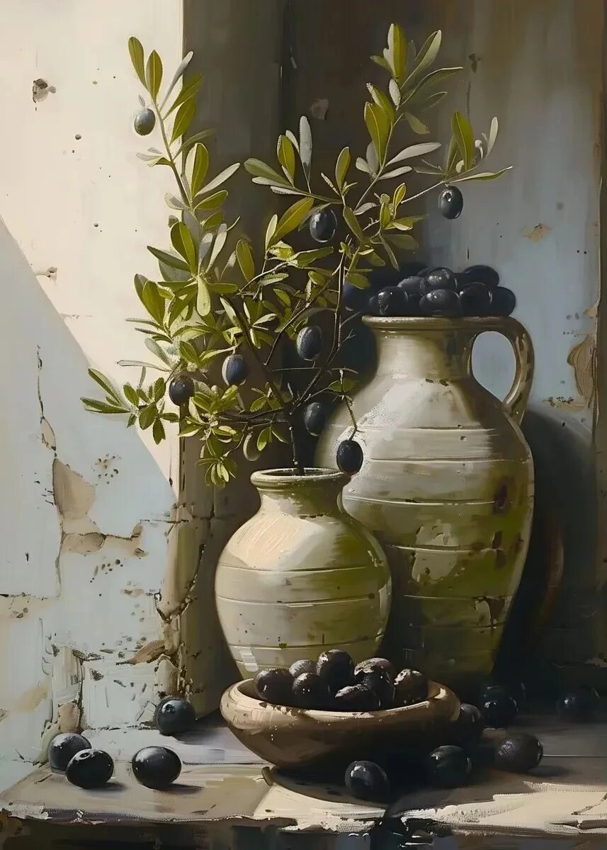 Настенная картина "Оливковое дерево" 40x60см, без рамы