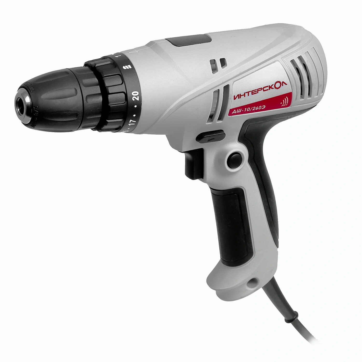 Дрель-Шуруповёрт Интерскол ДШ-10/260Э, 260Вт, быстрозажимной патрон