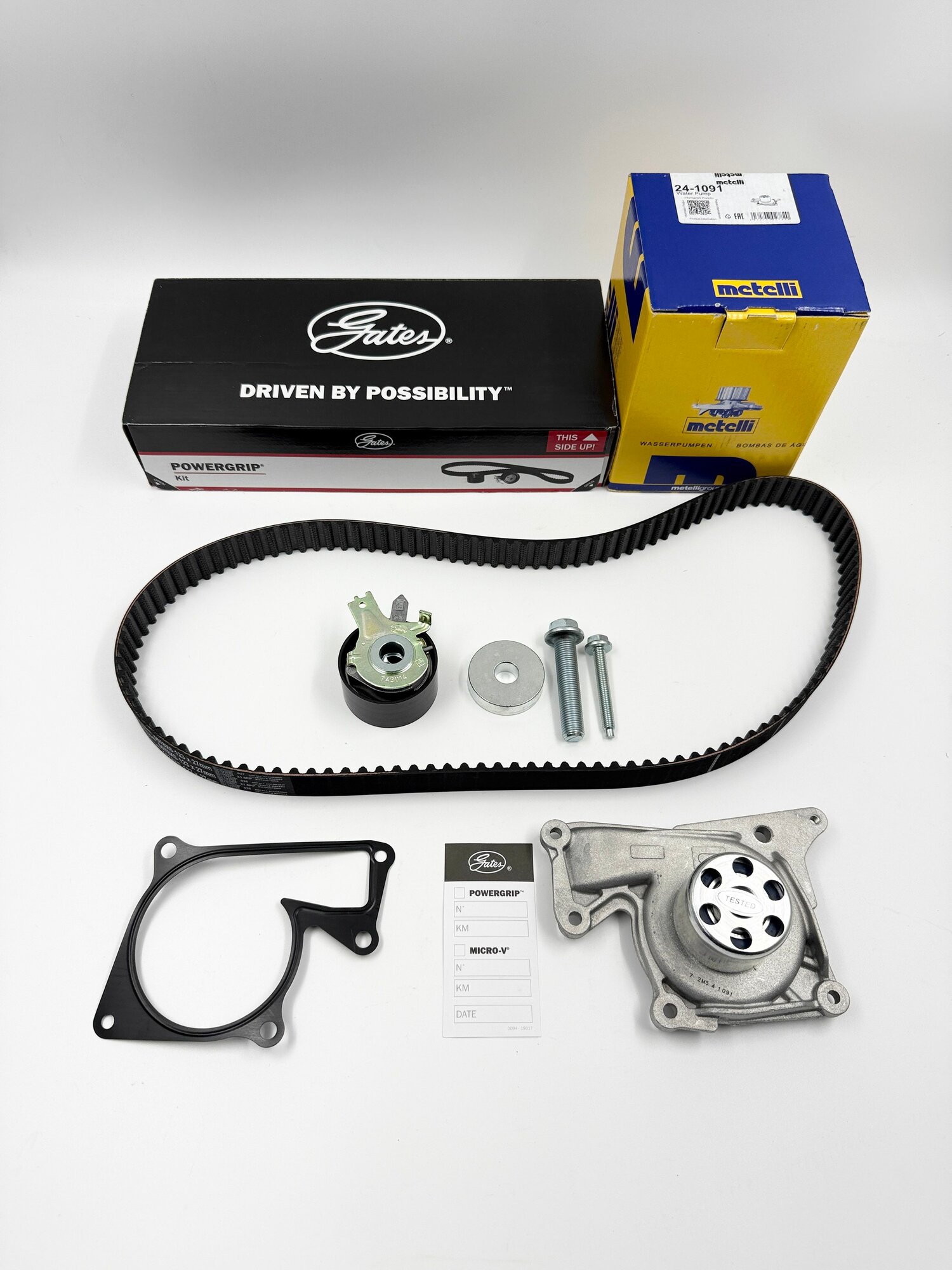 Комплект ГРМ с помпой Gates K025578XS Metelli 241091 K9K, Renault / Nissan дизельный ДВС, к-т.