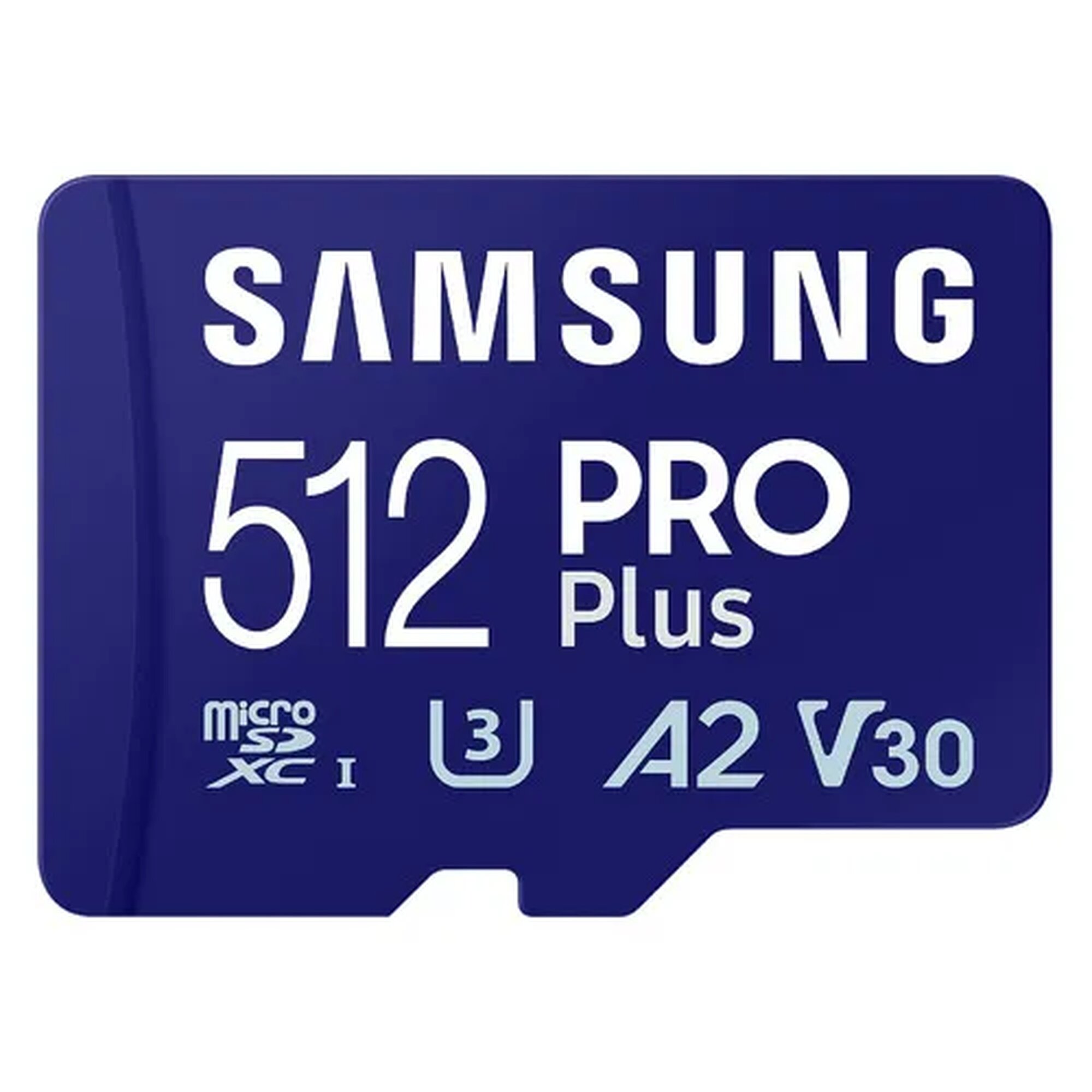 Карта памяти microSDXC UHS-I U3 Samsung Pro PLUS 512 ГБ, 180 МБ/с, Class 10, MB-MD512SA, 1 шт, переходник SD