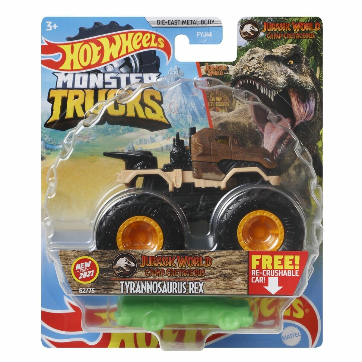 Машинка Hot Wheels Monster Trucks 1:64 Tyrannosaurus Rex HVH70