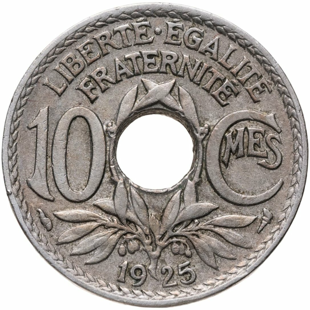 Франция 10 сантимов (centimes) 1925