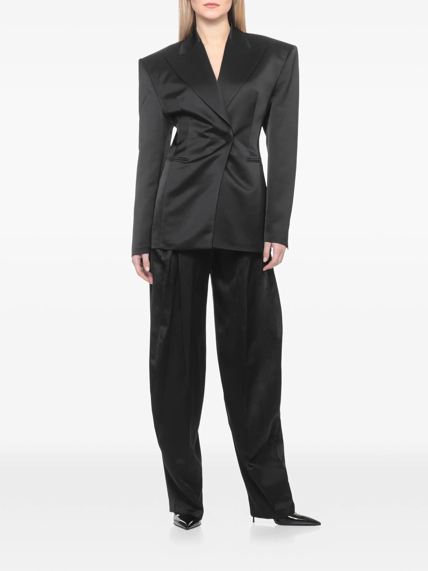 Брюки THE ANDAMANE Pleated trousers, размер 40, black/black — фото 1