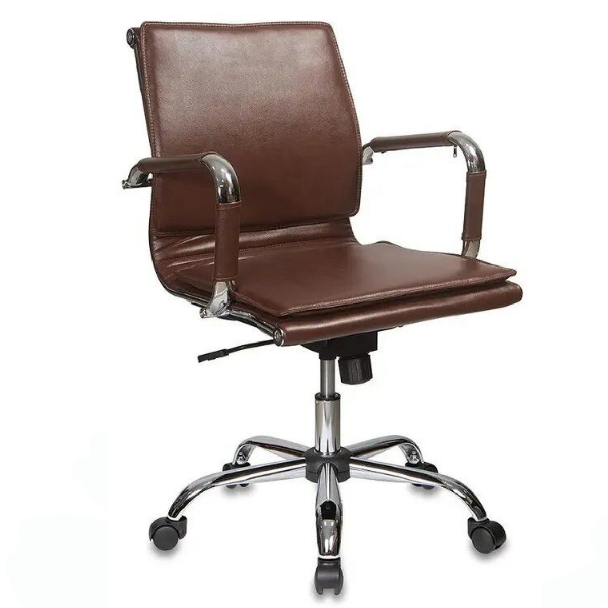 Кресло руководителя Бюрократ CH-993-Low/Brown, коричневый, экокожа, до 120кг