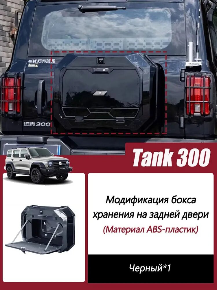 Защита внешних частей автомобиля Tank 300, бокс для хранения на задней двери, 1 шт, ABS пластик