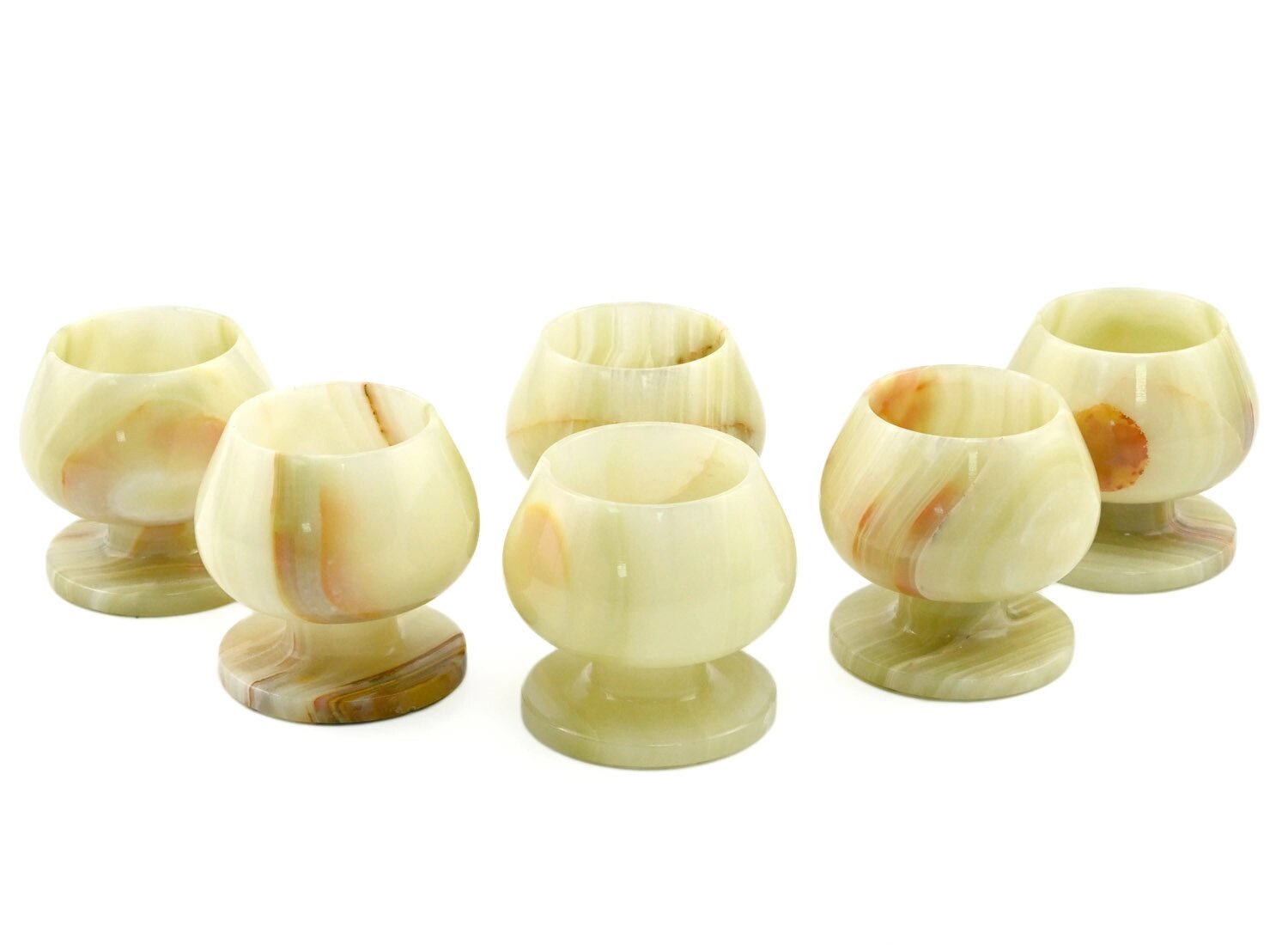 Бокалы коньячные набор 6 шт 60*60*60мм камень оникс .