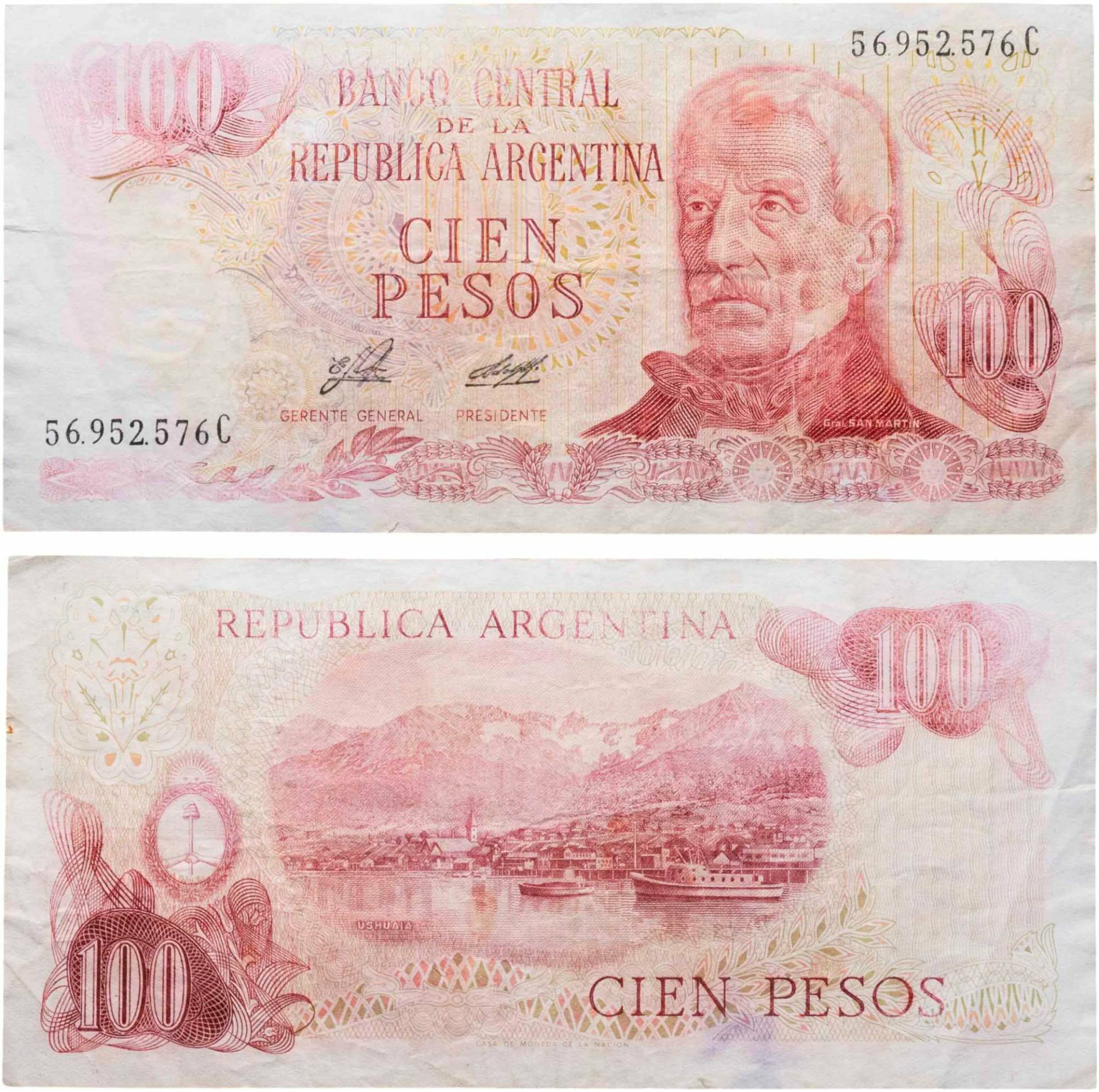 Аргентина 100 песо 1972-1983