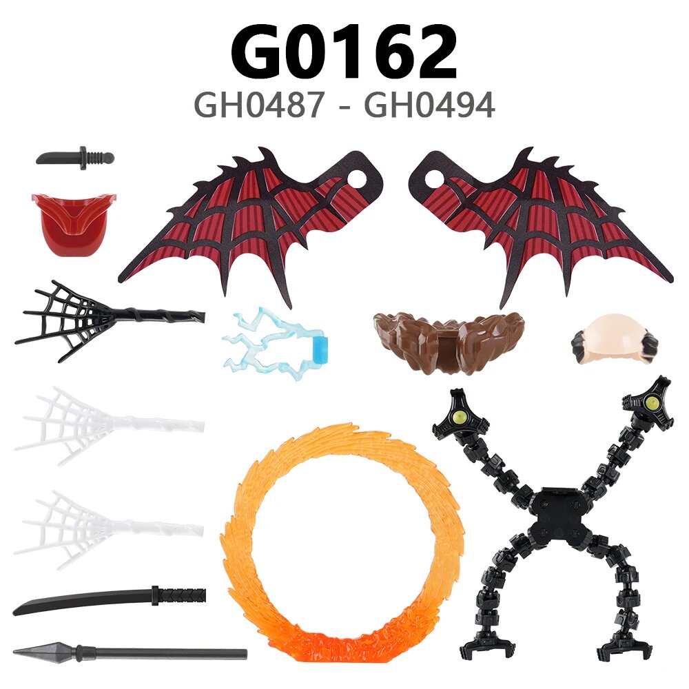 G0162 Строительные блоки Фигурка GH0487 GH0488 GH0489 GH0490 GH0491 GH0492 GH0493 GH0494 Кирпичи Аксессуары для взрослых и детей Игрушка