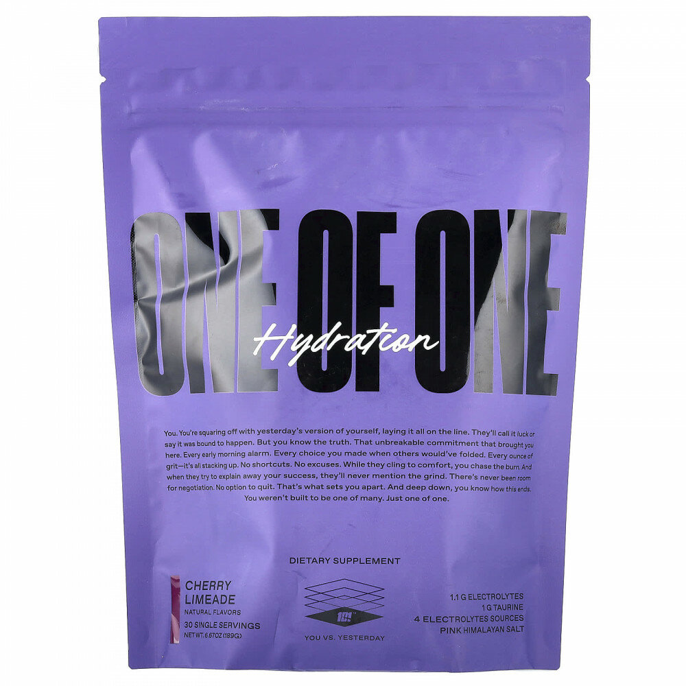 ONE OF ONE, Hydration, вишневый лаймад, 30 саше, 189 г (6,67 унции)