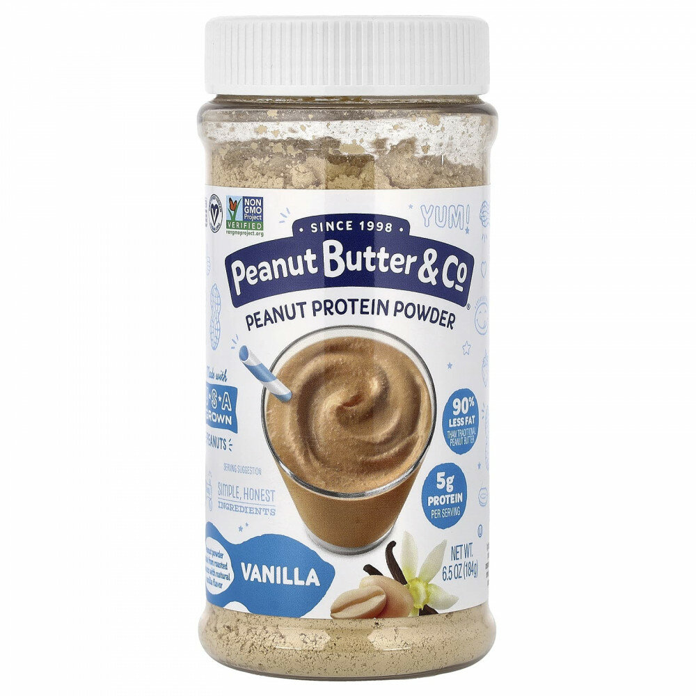 Peanut Butter & Co, арахисовый протеиновый порошок, ваниль, 184 г (6,5 унции)
