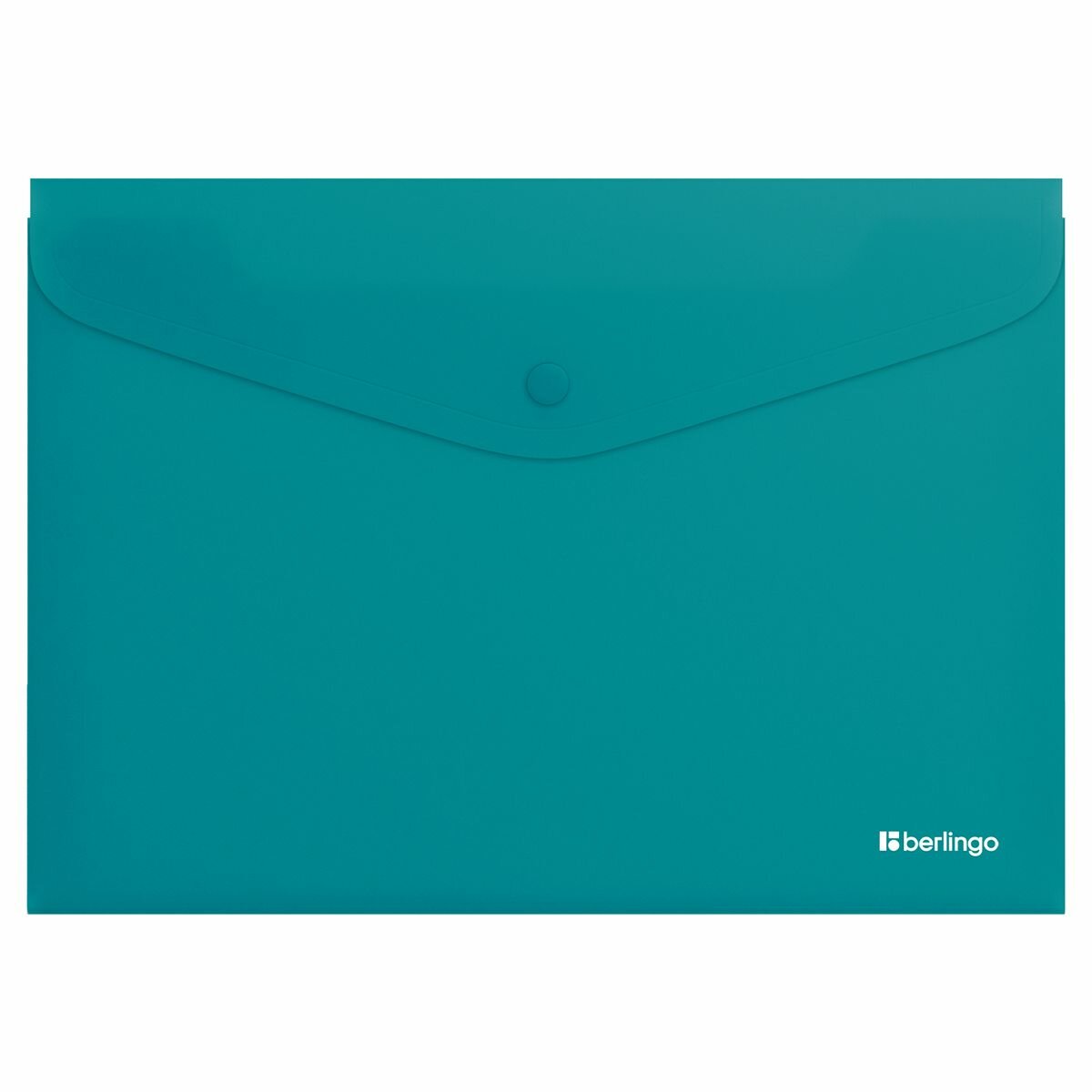 5 шт. Папка-конверт на кнопке BERLINGO А4 "Soft Touch" 200мкм. бирюзовый (EFb_A4987)