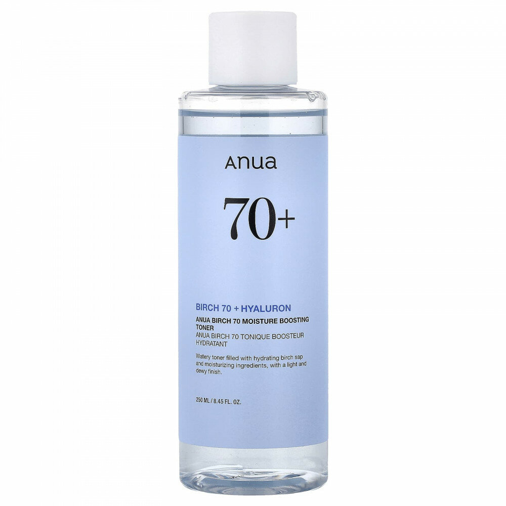 Anua, Увлажняющий тоник Birch 70, 250 мл (8,45 жидк. Унции)