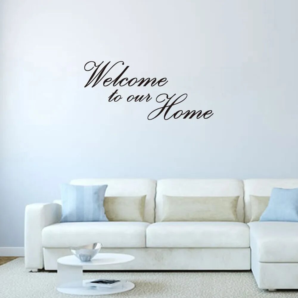 Черные съемные наклейки на стены из пвх для декора дома и гостиной