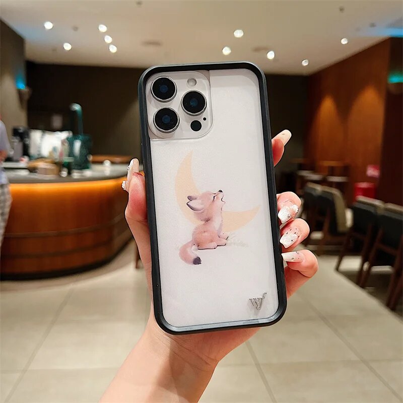 Чехол для телефона Wildflower Fawn Angel Love с вышивкой для iPhone 17, 16, 15, 14, 8, For iPhone 16