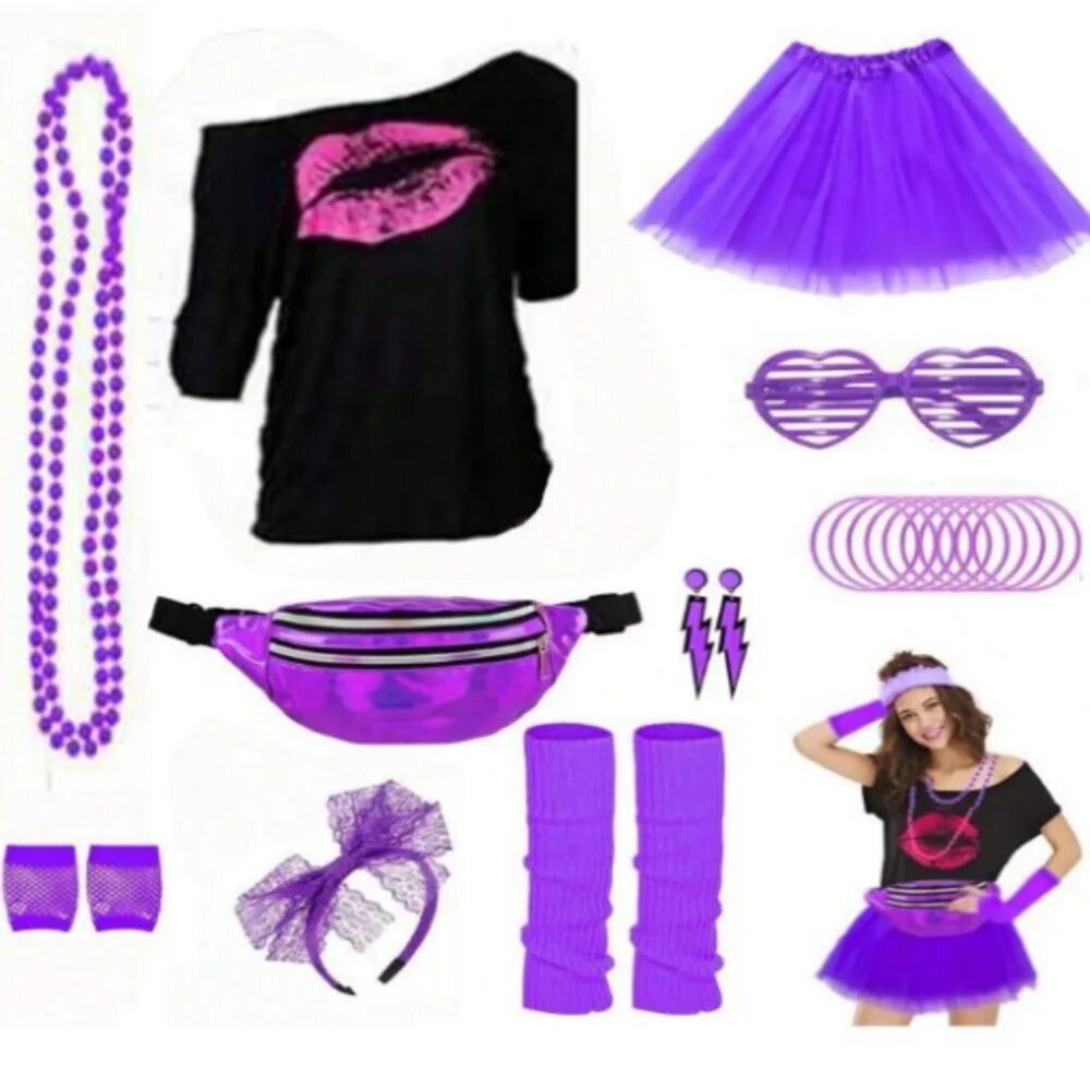 Женский костюм для дискотеки 80-90 годов М, E