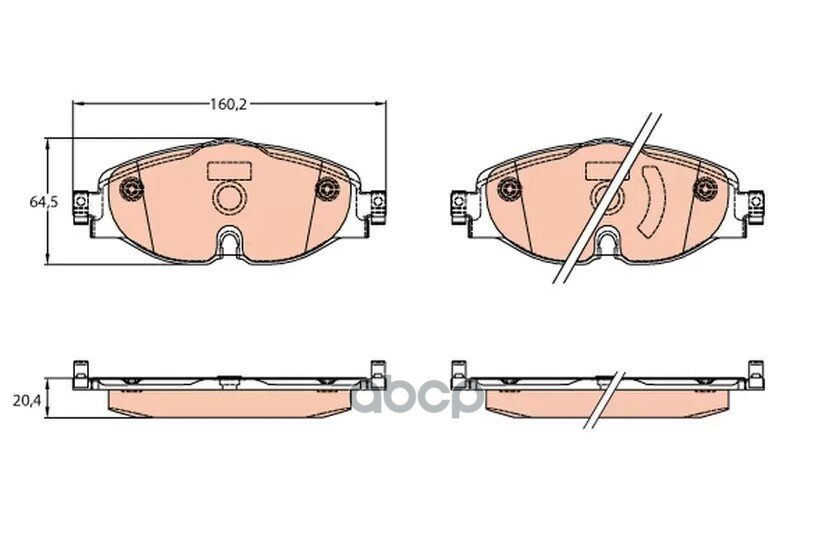 К-т дисков. тормоз. колодок TRW арт. GDB2143