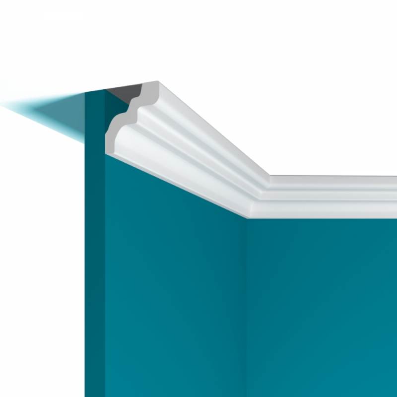 Плинтус потолочный 35x30 мм 100 метров под покраску карниз полистирол ультра легкий