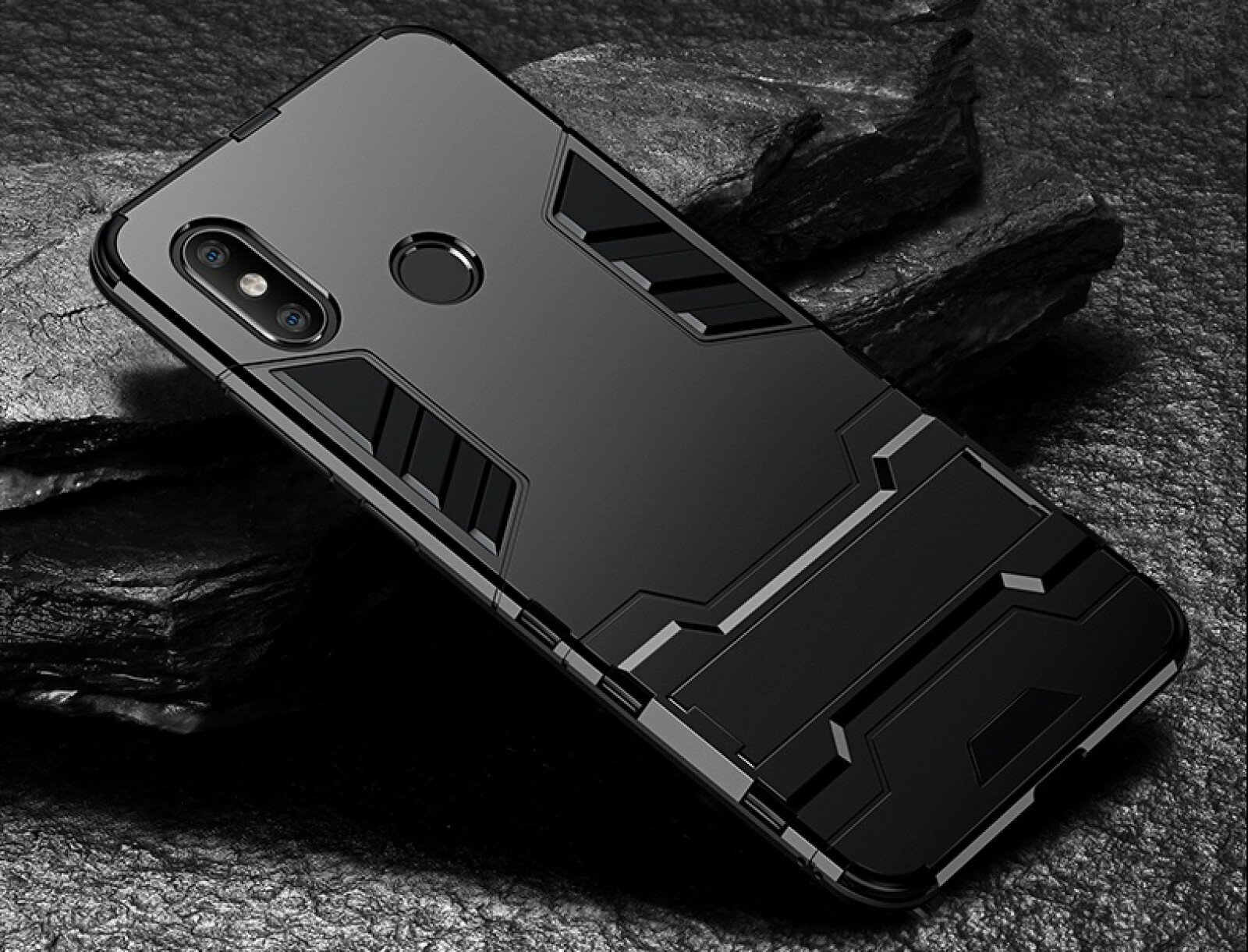 Чехол-бампер MyPads для Xiaomi Mi 8 SE противоударный усиленный черный