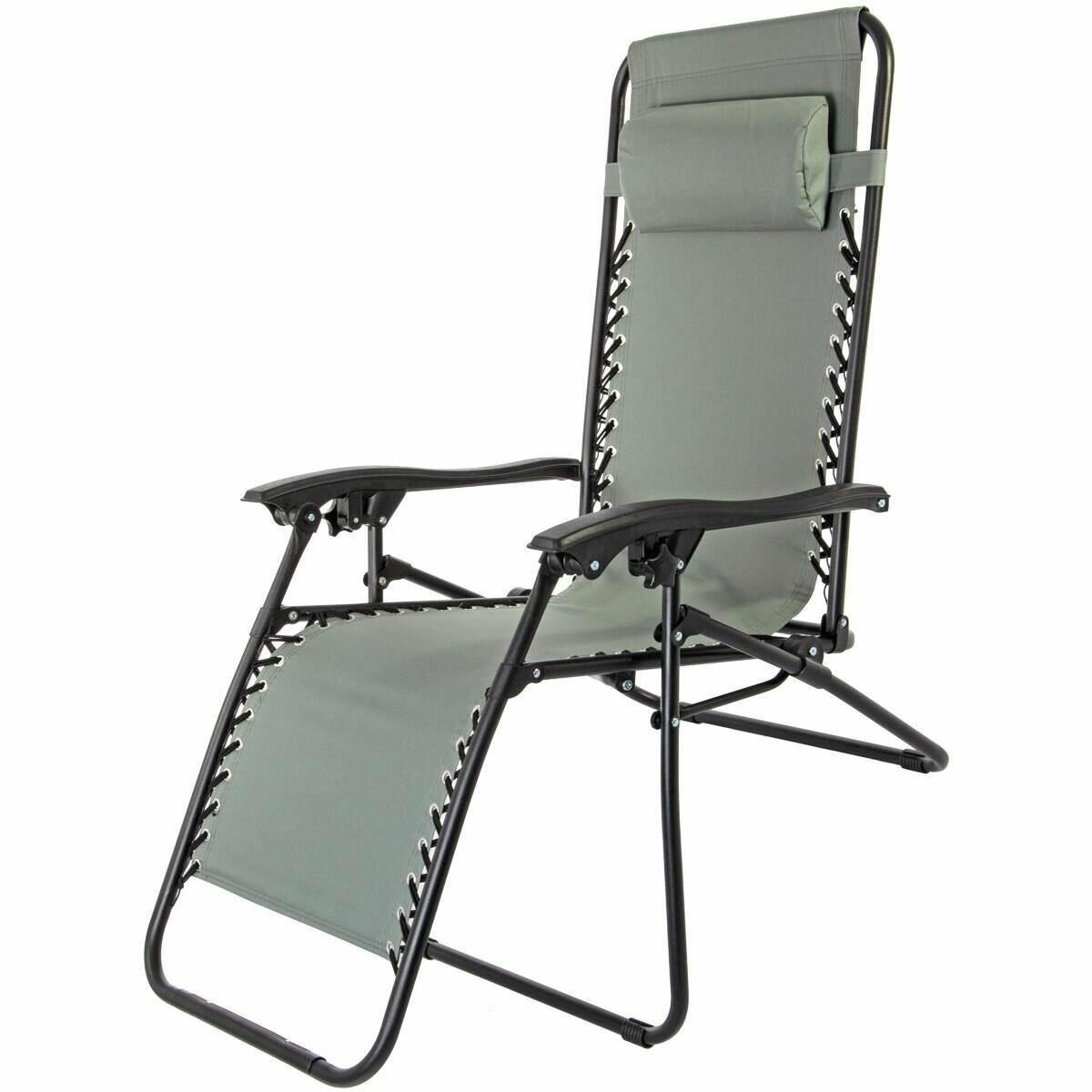 Многофункциональное складное кресло Enero Camp Bliss с подголовником, Decathlon, Цвет: Серый