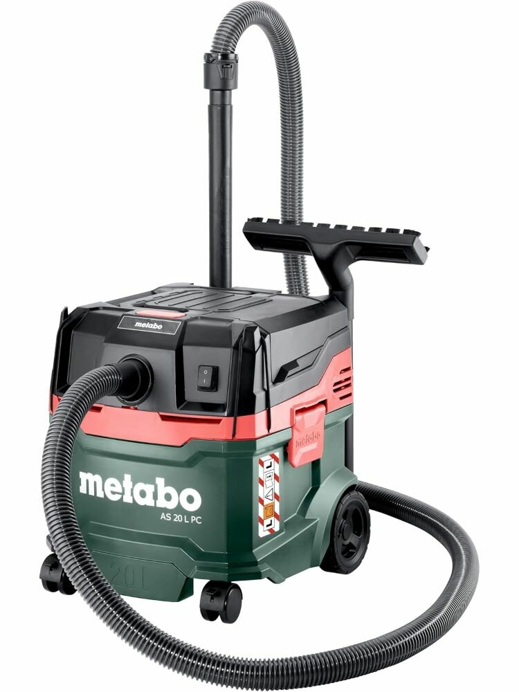 Пылесос строительный Metabo AS 20 L PC (602083000), зеленый
