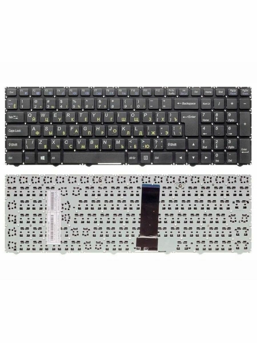 Клавиатура для ноутбука DNS DEXP Atlas H107 H108, Aquilon O100 O101 O102 O103 O105 без рамки Г-образный Enter