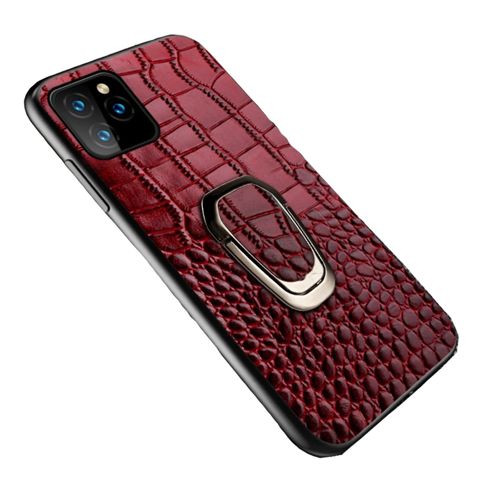 Чехол-накладка MyPads для iPhone 12 mini из натуральной кожи теленка с тиснением под крокодила