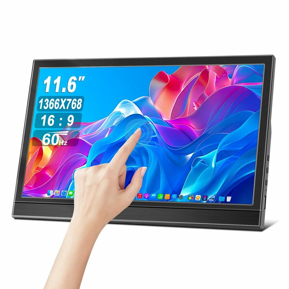 Портативный сенсорный монитор Pisichen 11,6/14/15,6/16 дюймов 11.6HD1366X768Touch