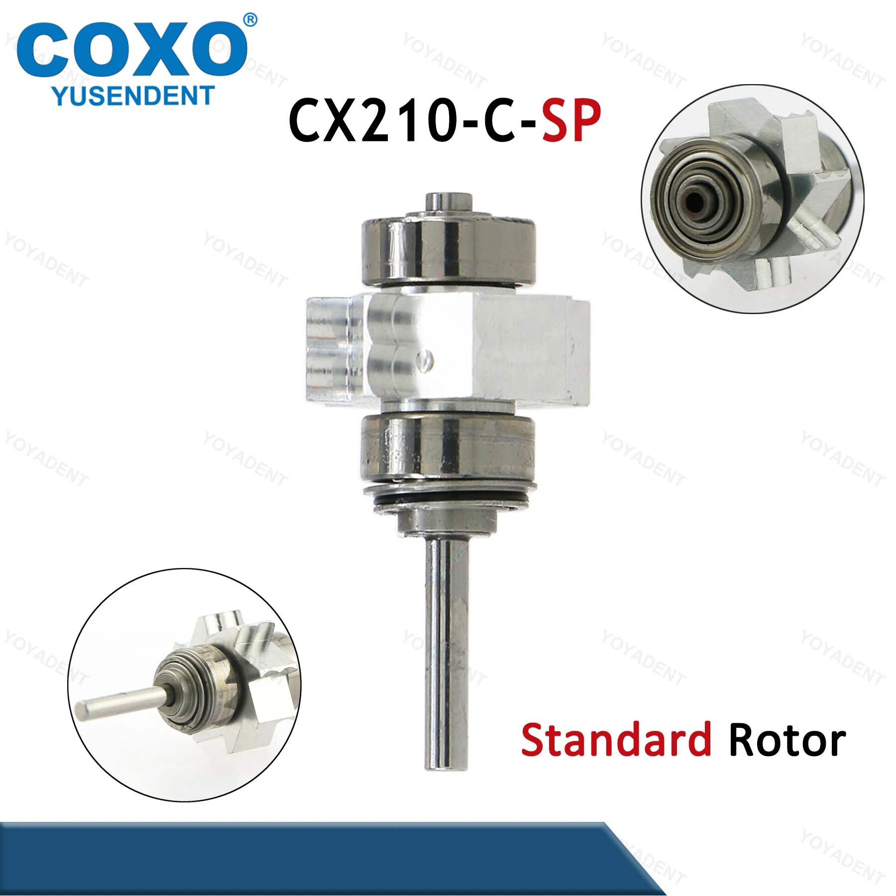 COXO Турбинный наконечник стоматологический с оптоволокном 6-контактный CX210-C-SP Rotor