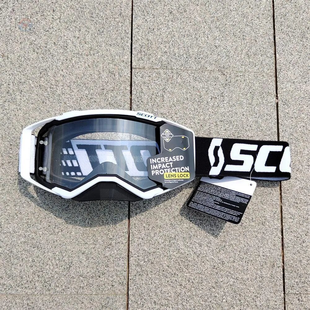 Горнолыжная маска SCOTT белого цвета с защитой от запотевания и вентиляцией размера M/L