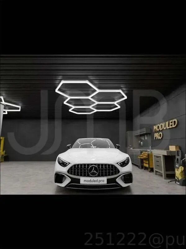 Светодиодное освещение для гаража/автосервиса LED Workshop, панель соты 6400К/194W размер 2430x1640mm