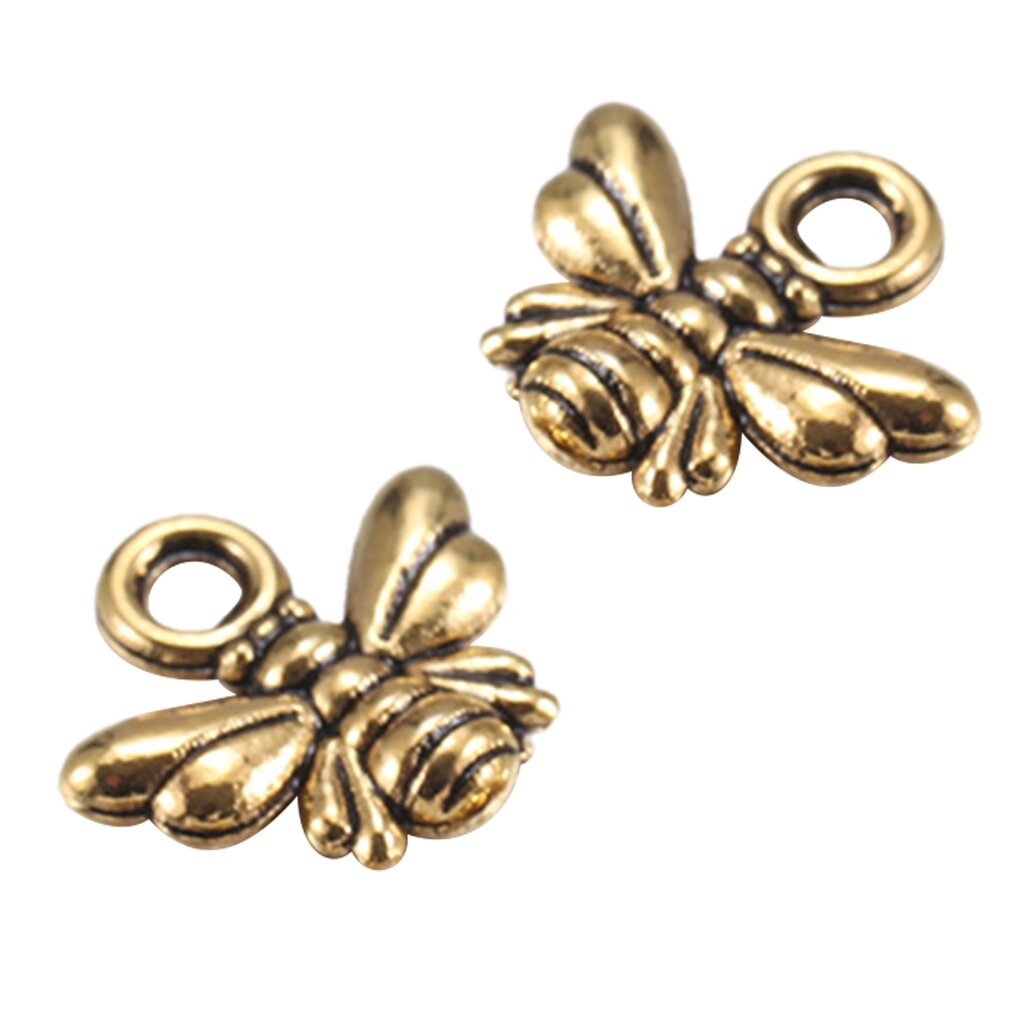 Упаковка из 40 Поделок Красочные Пчелы Формы Кулон Изготовление Ювелирных Изделий Подвески Ручной Работы Ремесленные Аксессуары для Ожерелья Браслеты