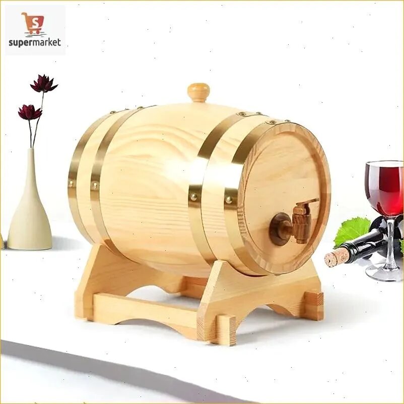 Бочка Дубовая Для Самогона 3л с краном для хранения вина