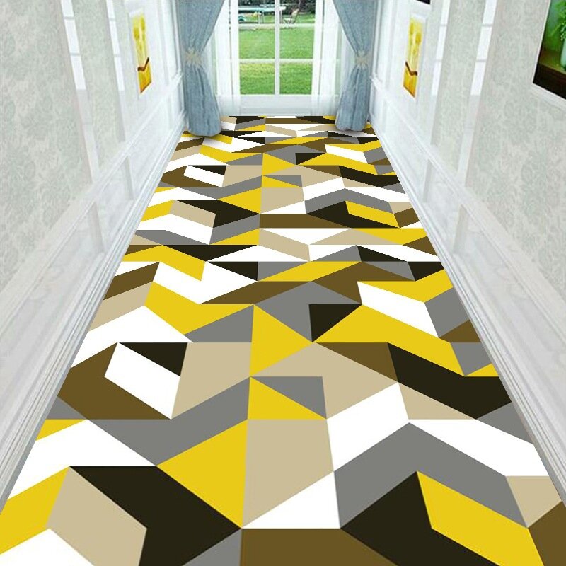 Разрезаемый коврик для прихожей, противоскользящий коврик для коридора и лестницы в европейском стиле, ковровое покрытие для коридоров и гостиных в отелях.