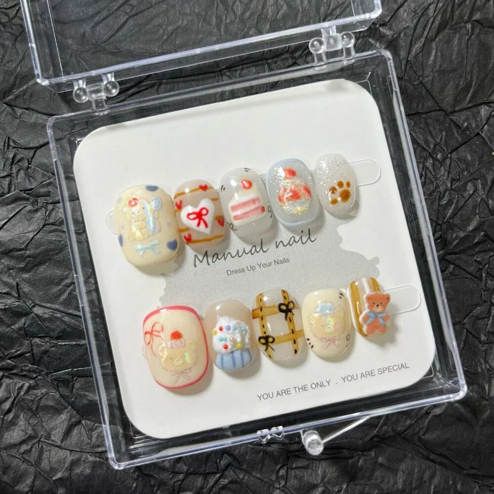 Мультяшные накладные ногти XS-S-M-L S-15-11-12-11-9, 1