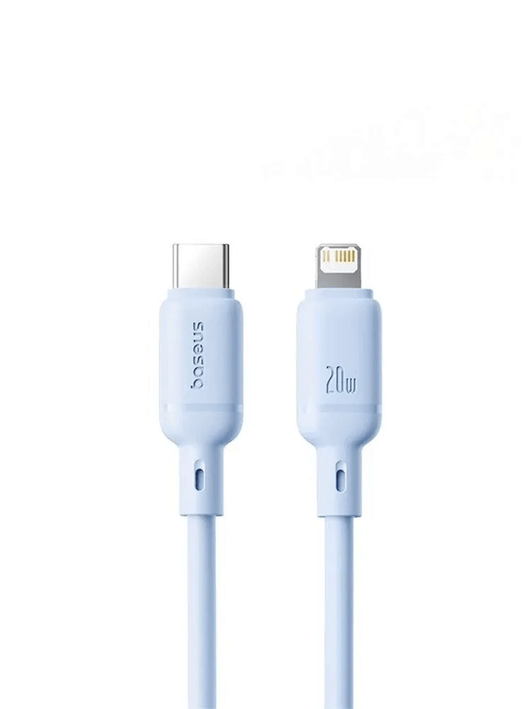 Кабель Baseus Silky Series Fast Charging Cable Type-C to iP 20W 1m голубой P10377700313-00