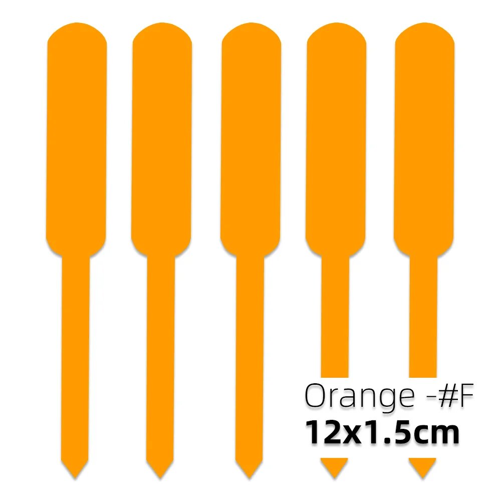 Водонепроницаемые пластиковые бирки для растений 50PCS, Оранжевый, F