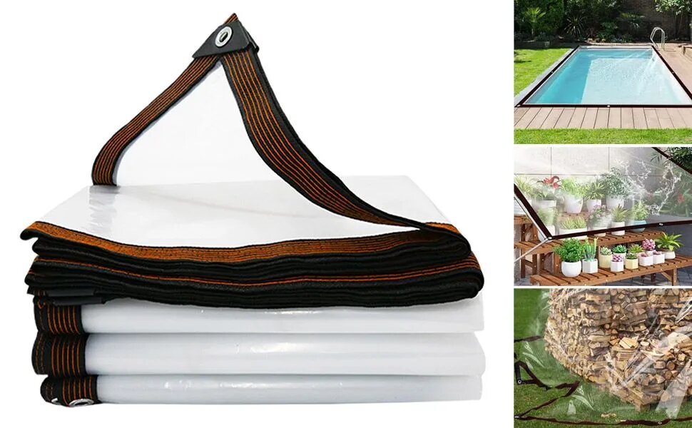 Армированная пленка PET-G пластик 3x4 м для бассейна, сада, 1 шт