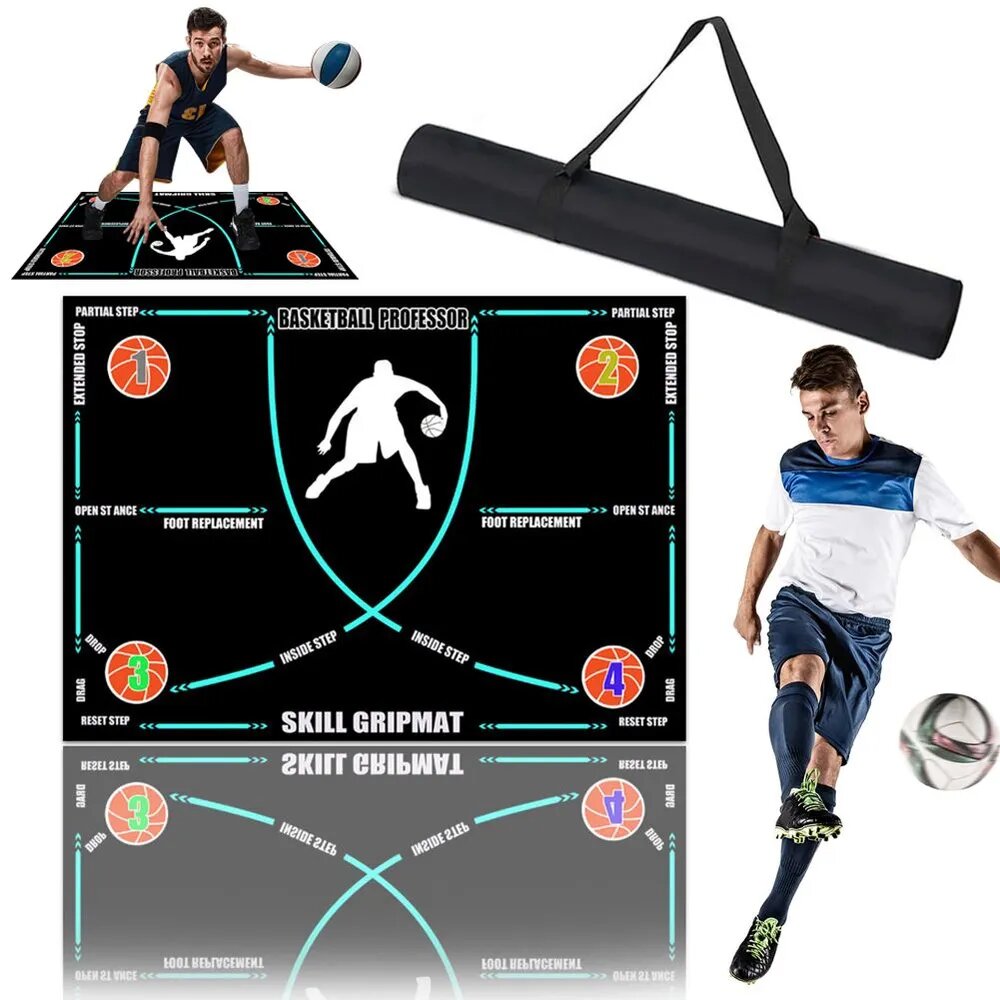 Milochic Тактическая доска для баскетбола, резиновая, размер 120 x 80 см, антискользящая, складная, для тренировок