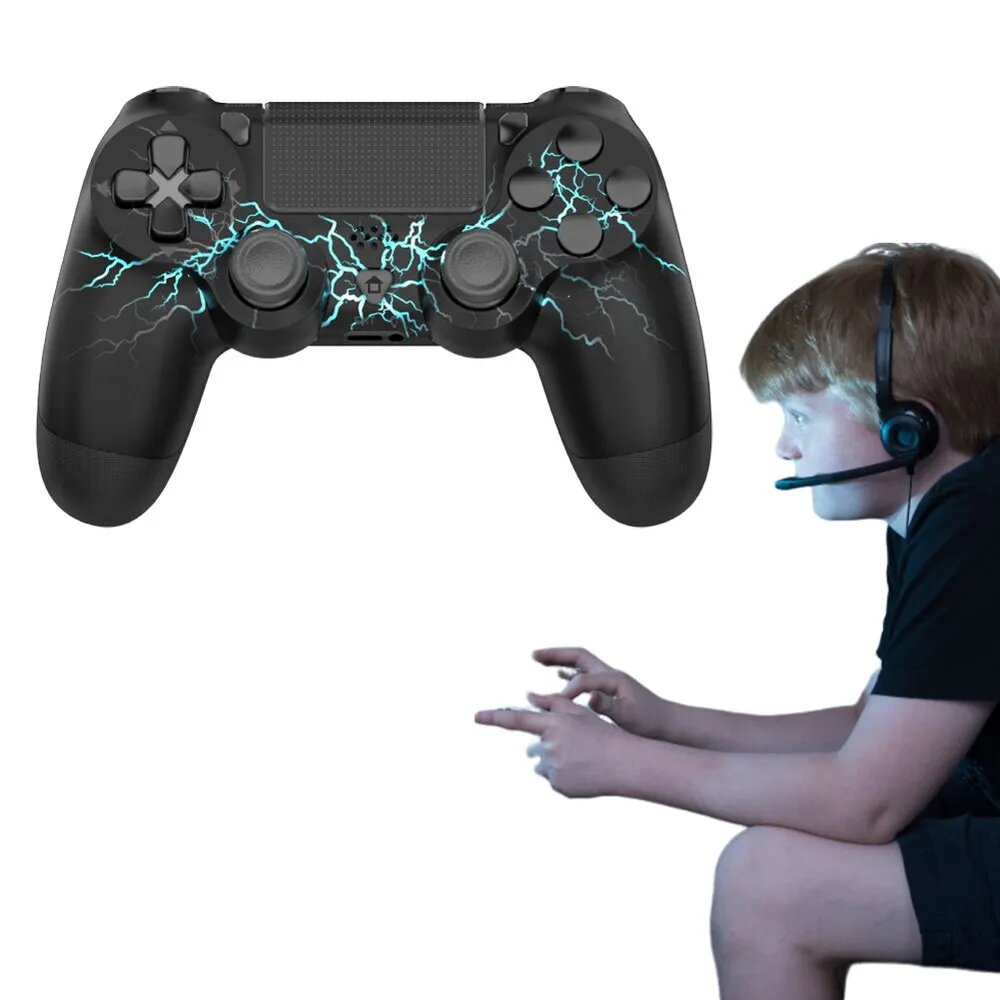 Запчасть для игровой приставки, 1 шт. Геймпад для PS4, PS4 Slim и PS4 Pro, пластиковый, черный