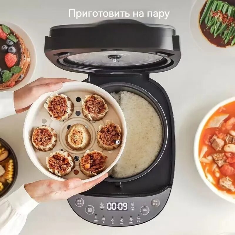 Рисоварка Philips HD3169/80, 3л, 600 Вт, Мультиварка, Сенсорное управление, Антипригарное покрытие — фото 1