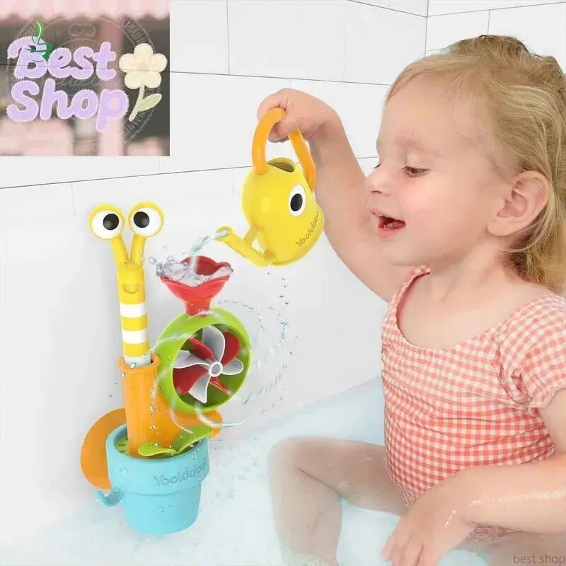 Игрушка для ванной Yookidoo, развивающая игрушка для ванной с водяным насосом, для детей от 1 до 3 лет, пластик, желтый