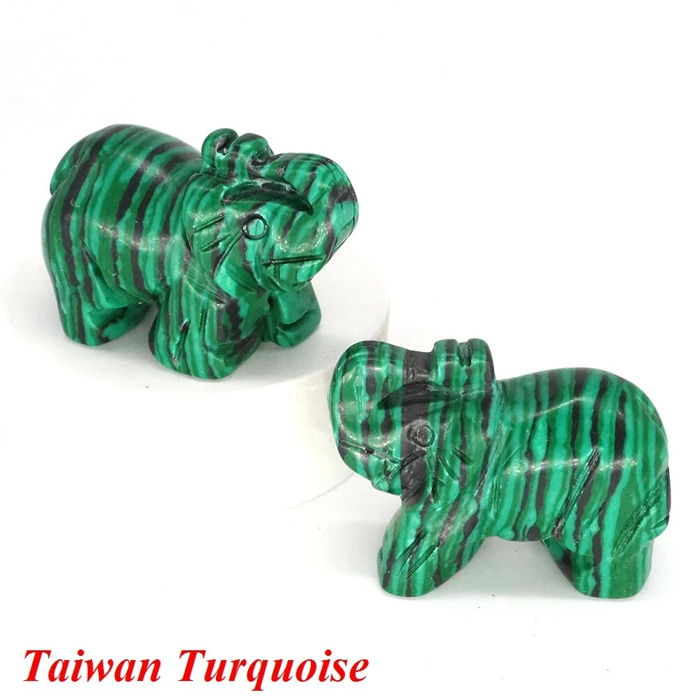 Статуэтка слона из Taiwan Turquoise, изумрудный, 3 шт.