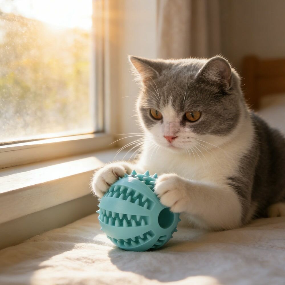 Игрушка для животных, 6 см мятный, каучуковый мяч для щенков и котят, интерактивная развивающая игрушка для кошек и котов, Мячик для собак мелких пород, крупных и средних