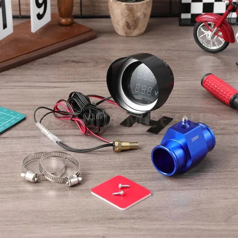 Электронный Датчик Температуры Охлаждающей Жидкости, Из Пластика и Алюминия, Для Автомобилей и Мотоциклов, 1 Набор