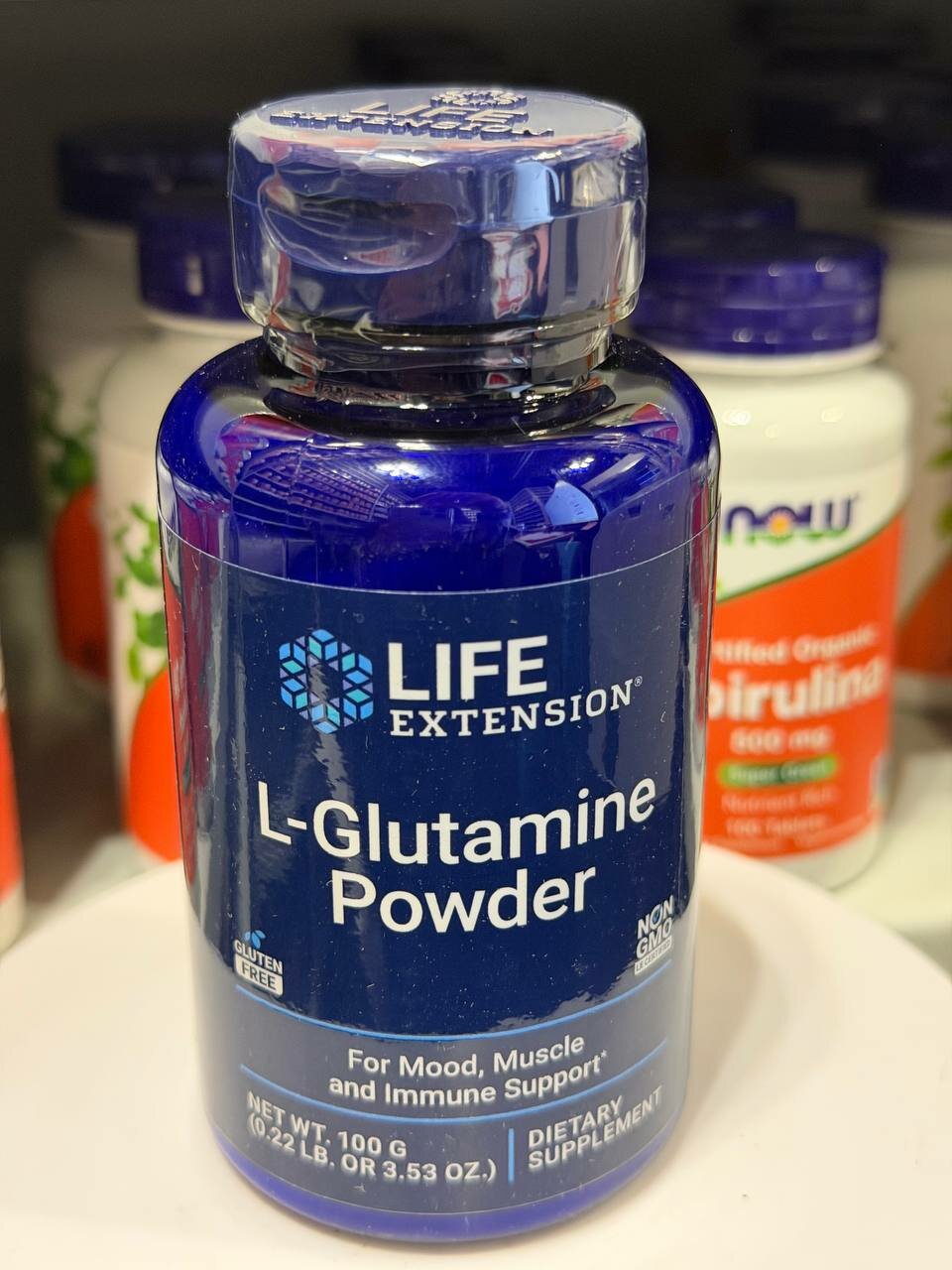 Life Extension L-Glutamine Powder, глютамин в порошке для восстановления мышц и поддержки иммунитета, 100 г