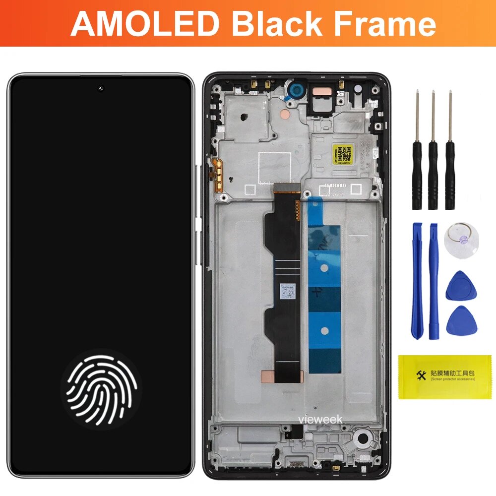 AMOLED-экран для Xiaomi Redmi Note 13 Pro 4G 23117RA68G 2312FPCA6G ЖК-дисплей с цифровым преобразователем сенсорного экрана для Redmi Note 13 Pro 4G